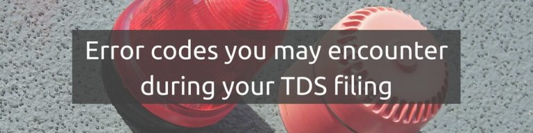 TDS error codes TDS error codes