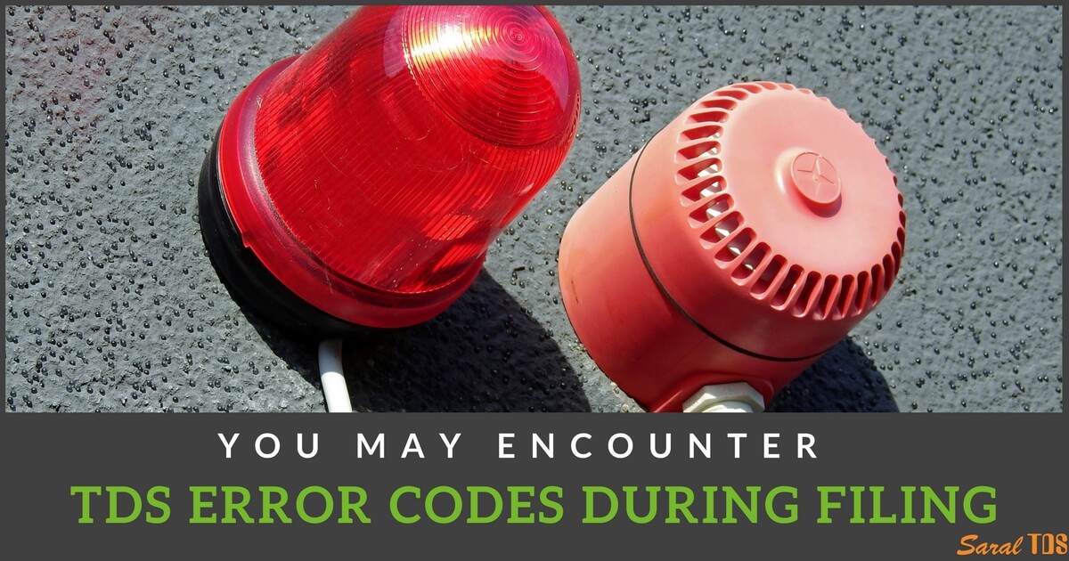 TDS error codes TDS error codes